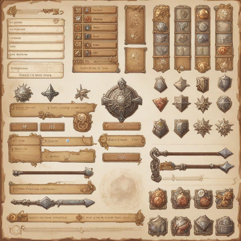 Fantasy ui pack for a rpg game by Jose Parada - Playground