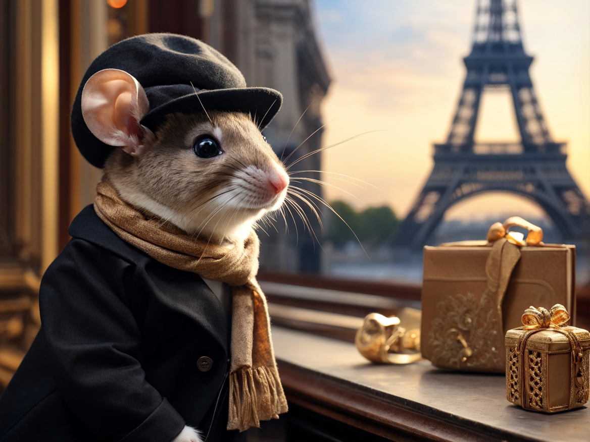 A sophisticated mouse attending a fashion show in Paris by Jacek Kruk ...