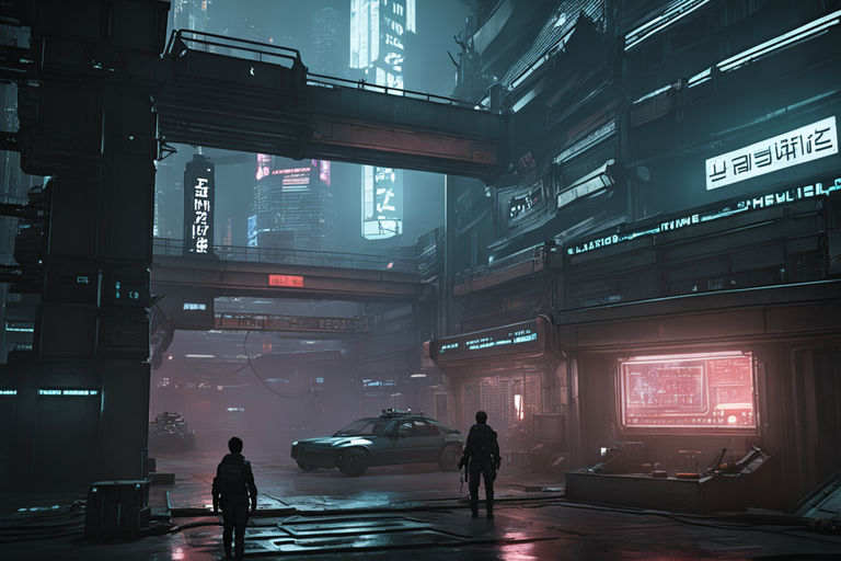 Top-down game-level concept art for a 'Ghost in the Shell'-i... by How ...