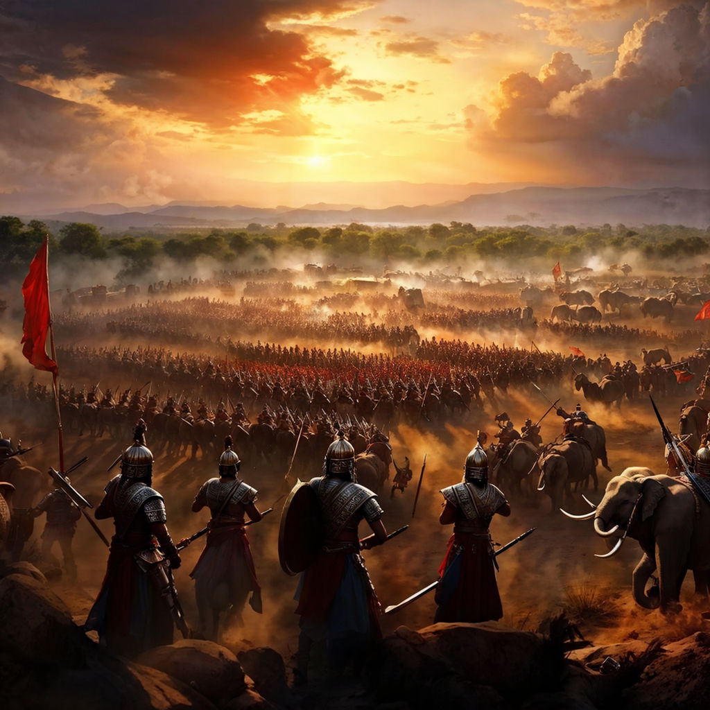 Ancient Indian battlefield during the era of King Ashoka by Simran ...