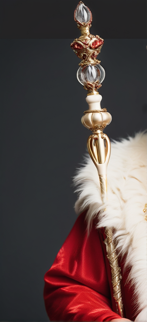 A close-up photograph of an ornate scepter held by someone d... by Amp ...
