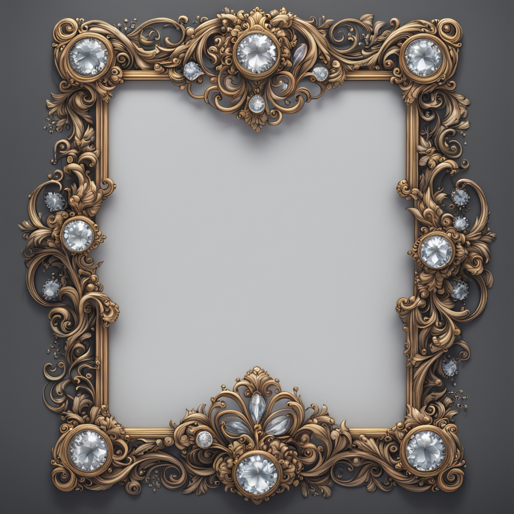 Please create a vertical illustration of a Victorian blank f... by ...