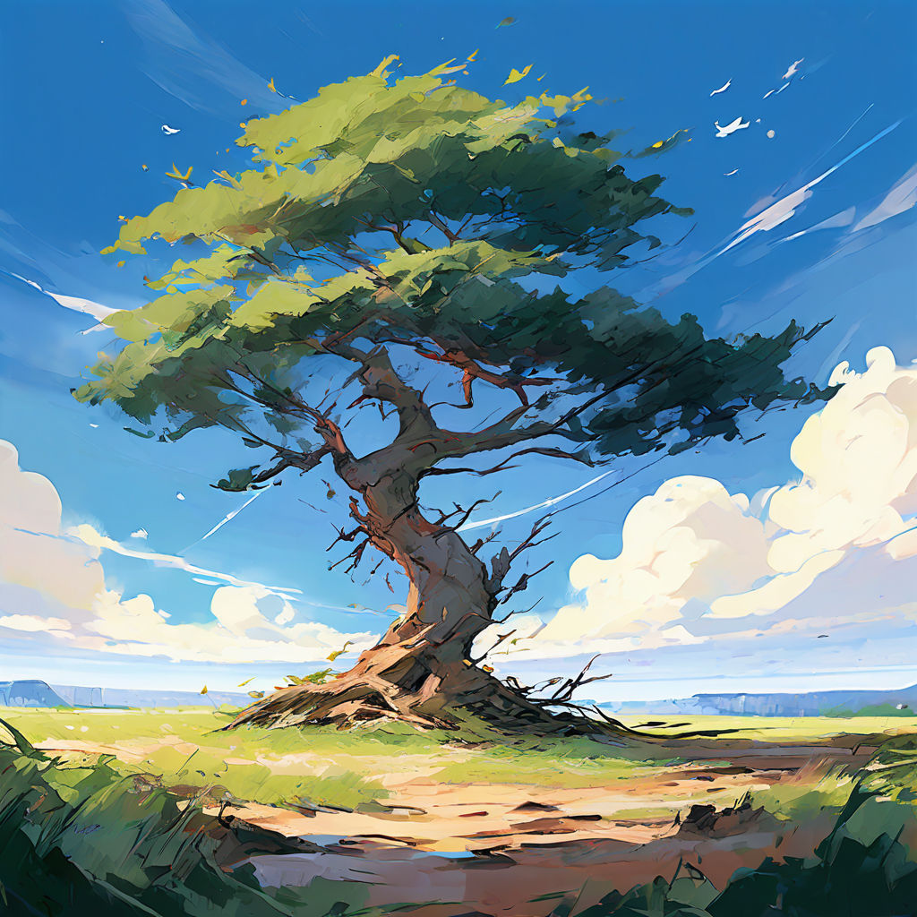 Create a 2d anime style tree by marho conta - Playground