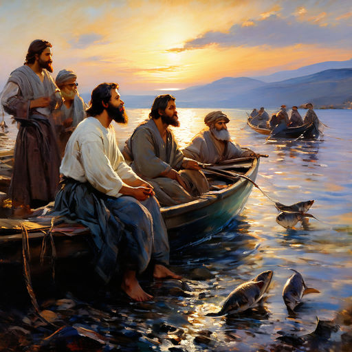 It's a Victorian-style Claude Monet's Jesus and the twelve d... by my ...