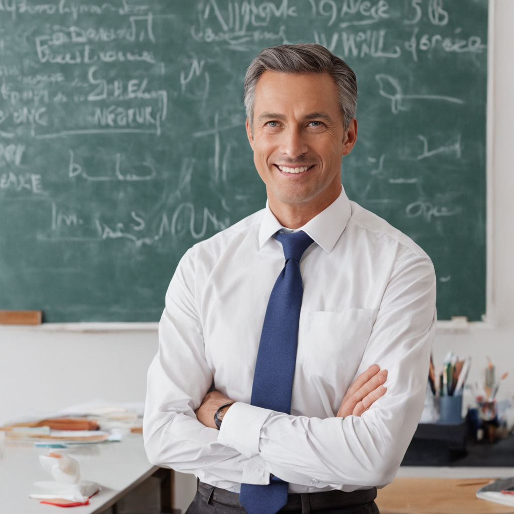 Create a young nice teacher a men at around 45 years by Florent Kasumi ...