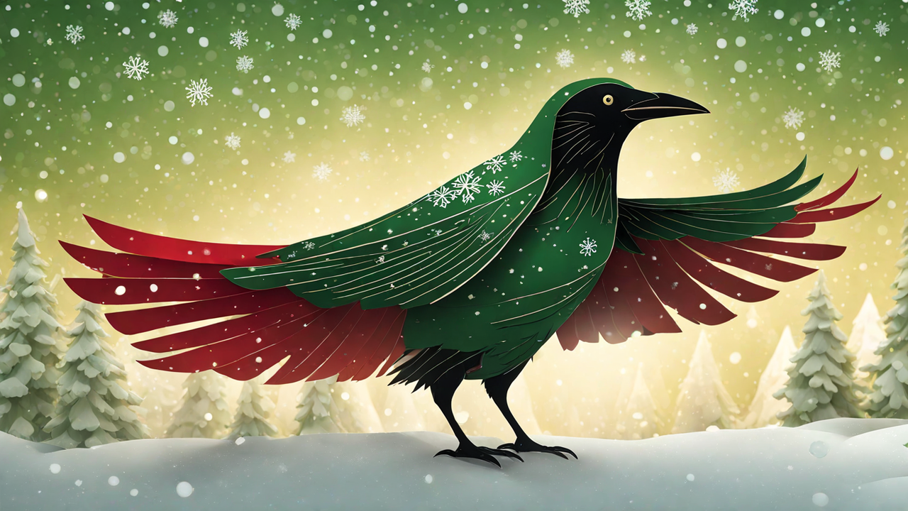 Papercraft style Raven Man by Paul Cline - Playground