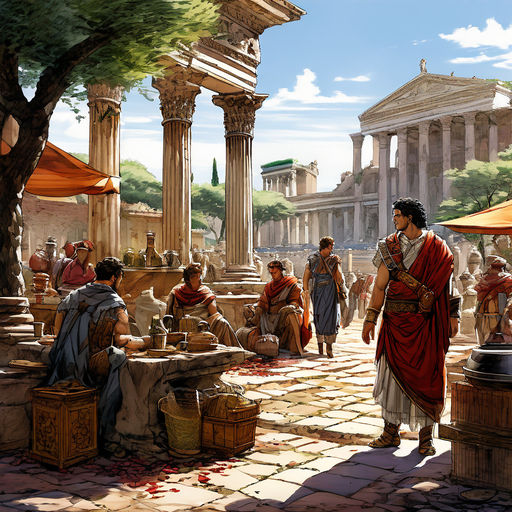 Roman empire daily life scene by Alt - Playground
