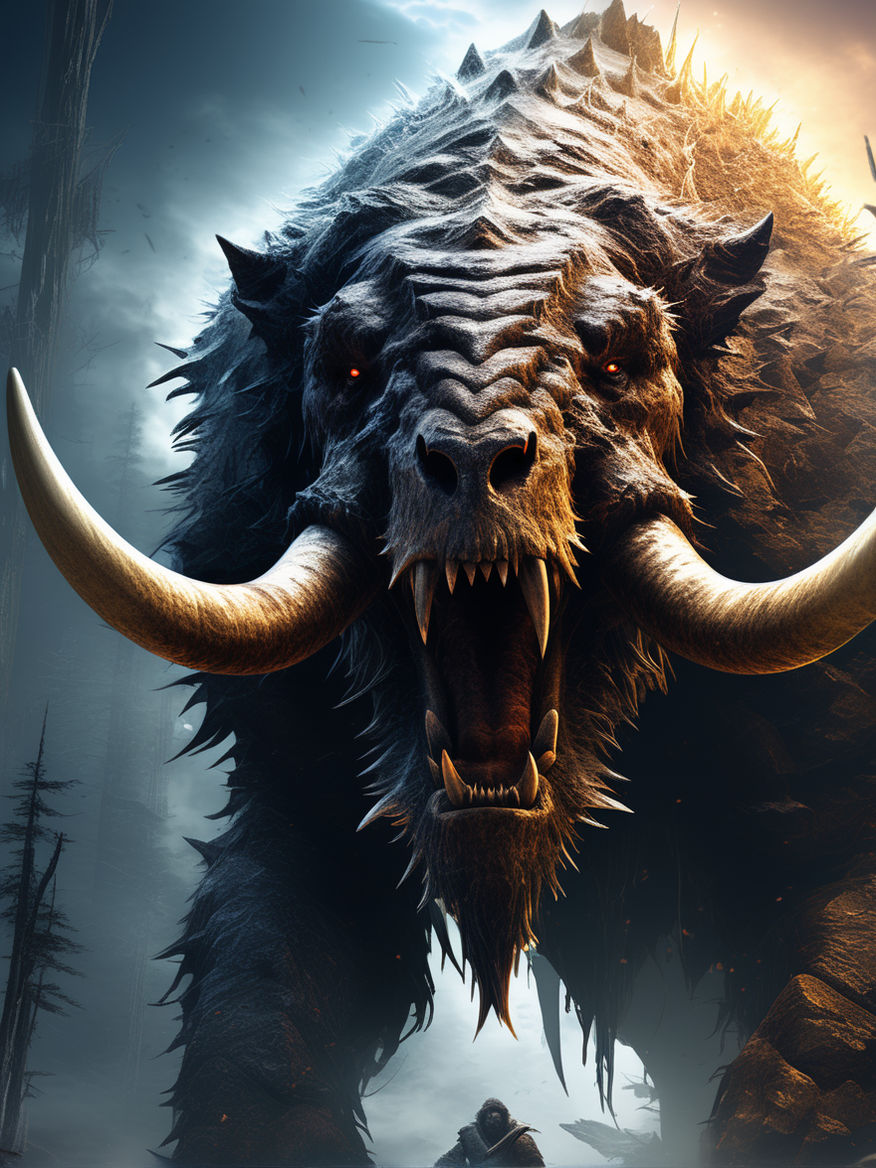Ancient behemoth mammoth hybrid raging beast stampeding mons... by ...
