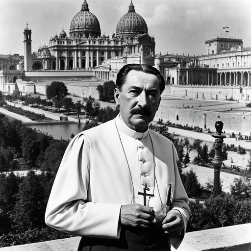 A very old photo of Stalin dressed as a Catholic priest in a... by ...