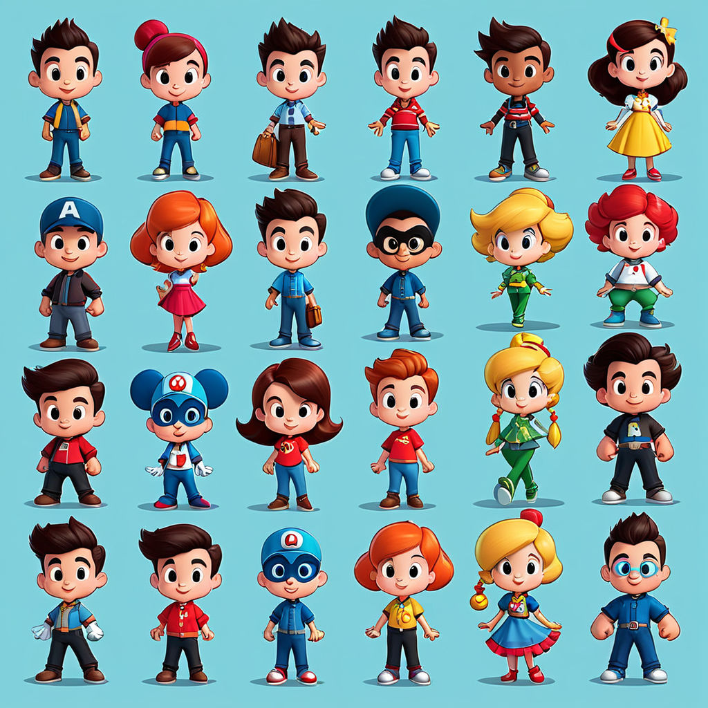 Make me a full-length image of cartoon characters by Дмитрий Савченко ...