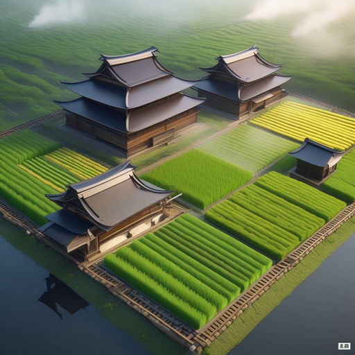 A 18th century automated rice farm in a japanese style by Raphael Pöll ...
