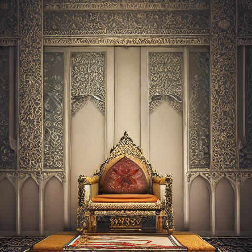 A sultan sits on a royal chair inside a sultan's palace by yanil 2309 ...