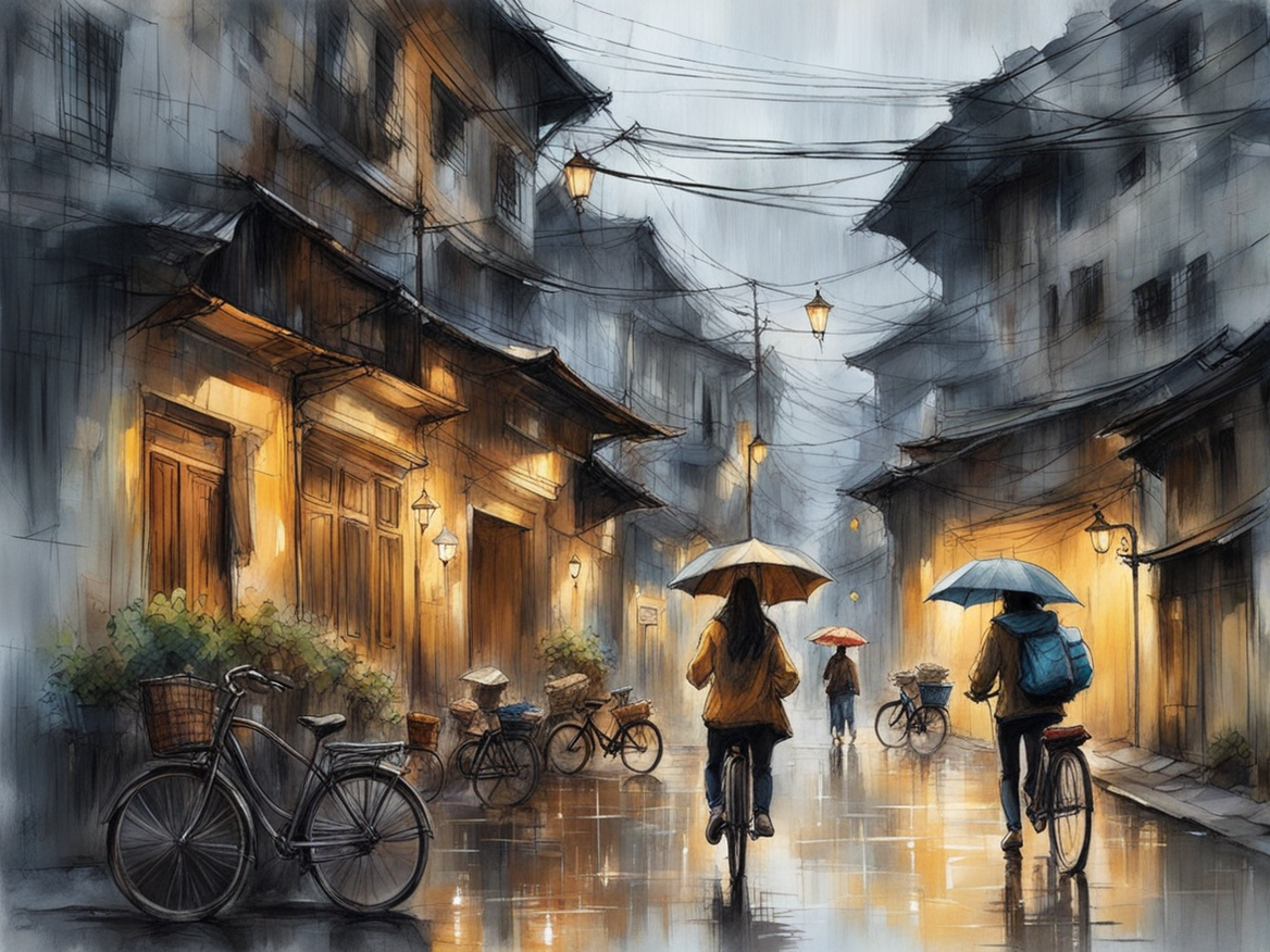 Awe-inspiring sketch-style pencil drawing of Awe-striking sc... by Hai ...