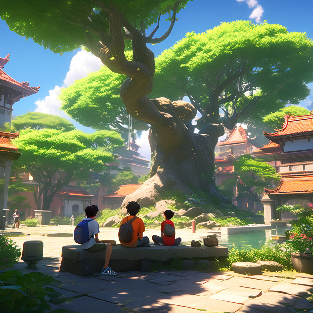 Ramu discussing a plan with his friends to remove the tree. by solvents ...