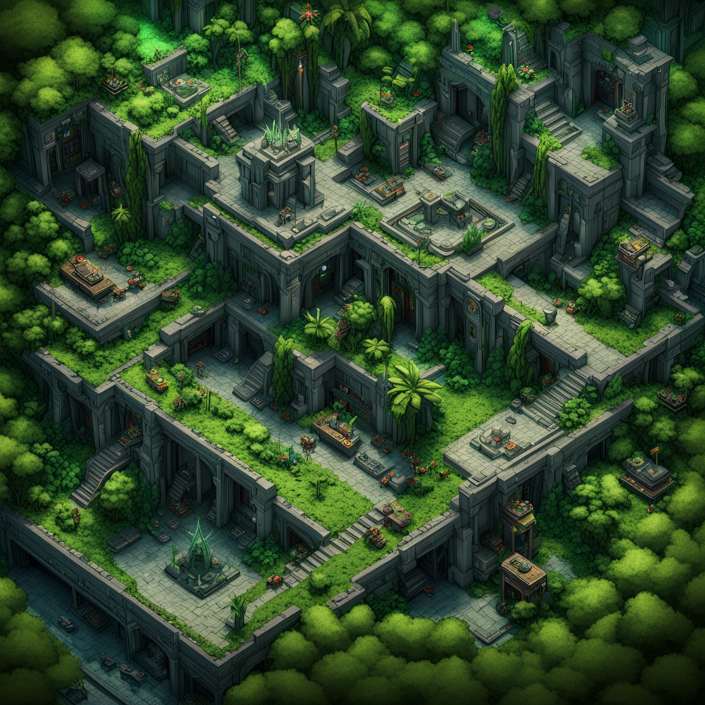 An isometric VTT battle map by Alex - Playground