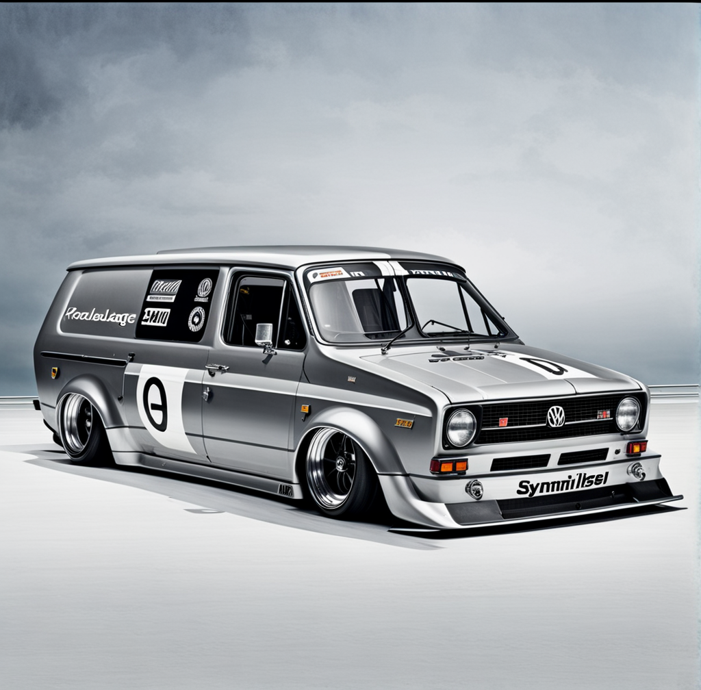 1974 Volkswagen Caddy mk1 GT3 race van in full-throttle moti... by ...