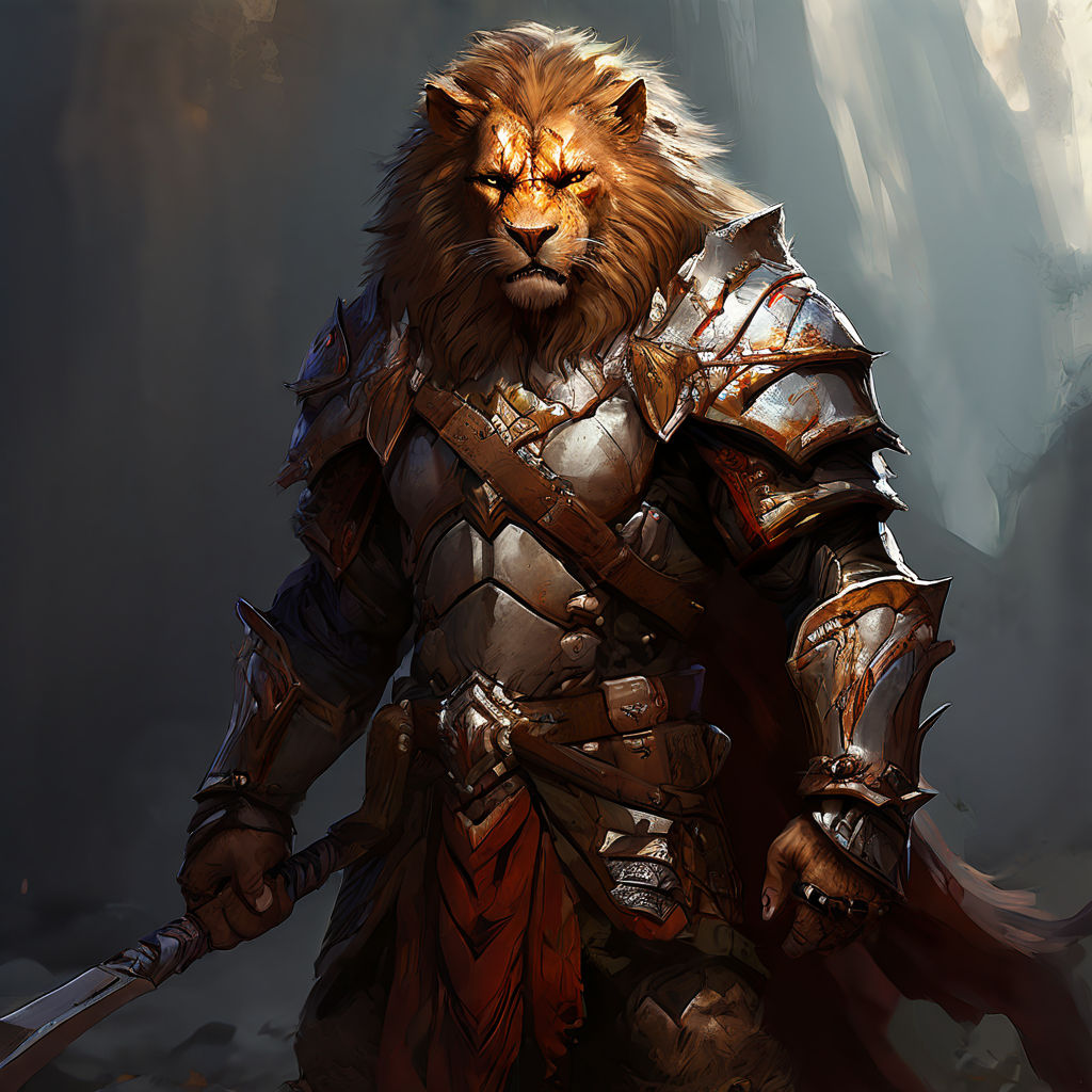 A leonin warrior from dnd universe by Egemen Sarı - Playground