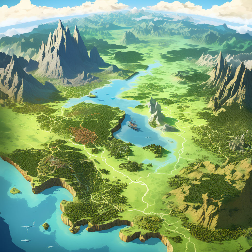 A map of a fictional world by Михаил Сенин - Playground