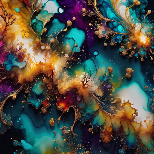 Alcohol Ink Splatter Art by Ali coder - Playground