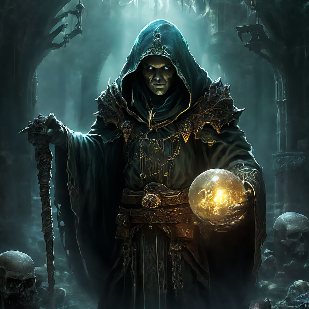 The halfling is a necromancer wizard by Andrey Fly - Playground