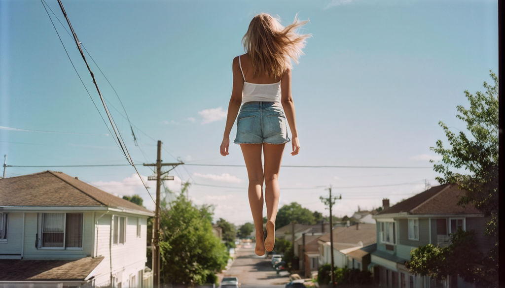High angle full body photo of the back of a beautiful woman ... by ...