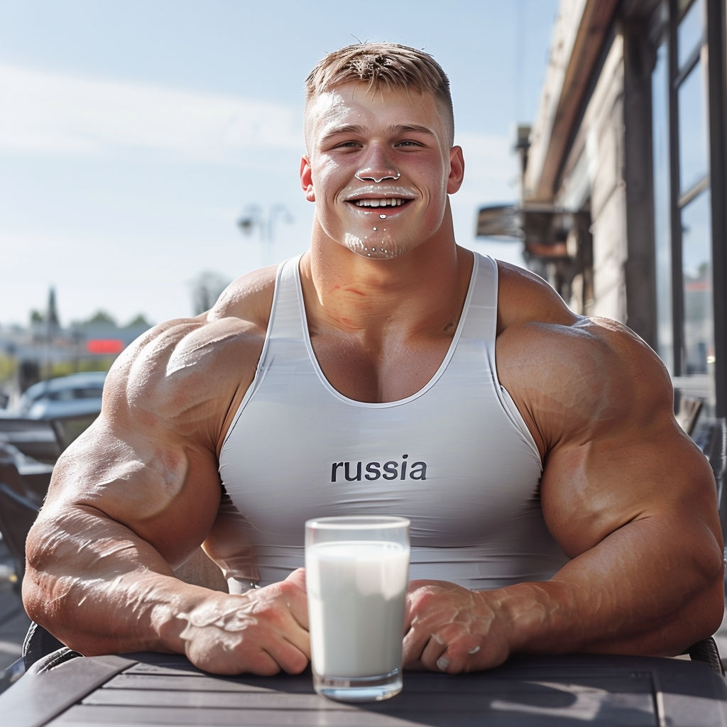 A massively muscular russian 19-year-old super-heavyweight b... by ...