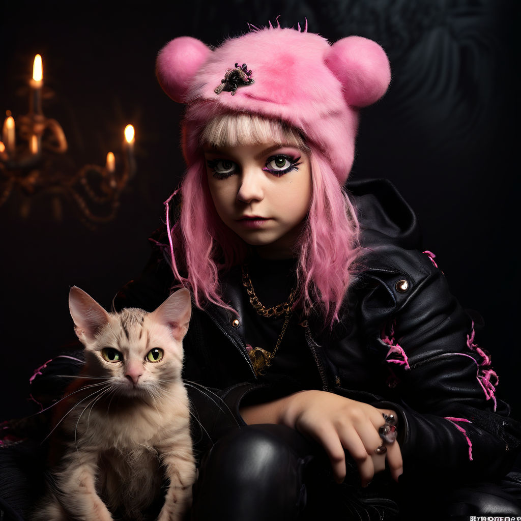 A monster who looks like JoJo siwa wearing black clothing an... by Josh ...