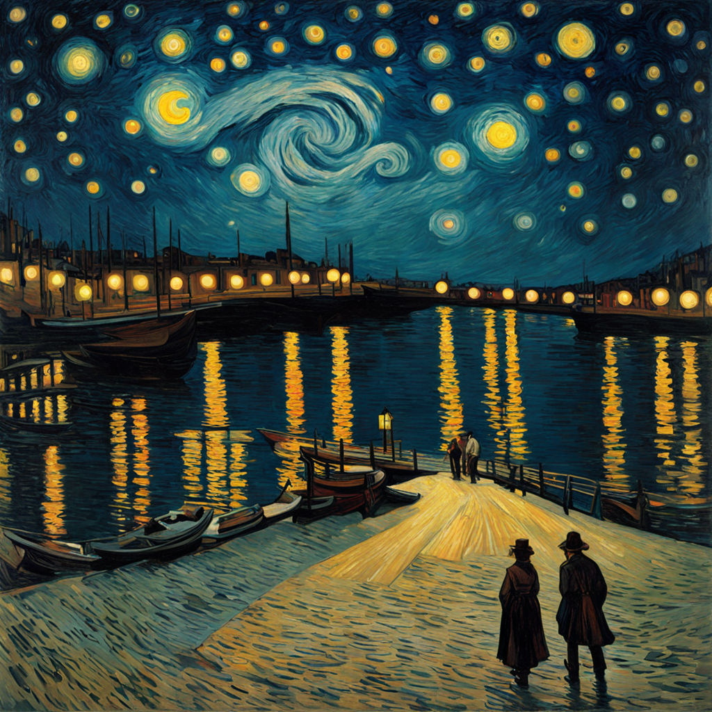 "A noite estrelada" (1889) - Vincent van Gogh by Mário Silva - Playground