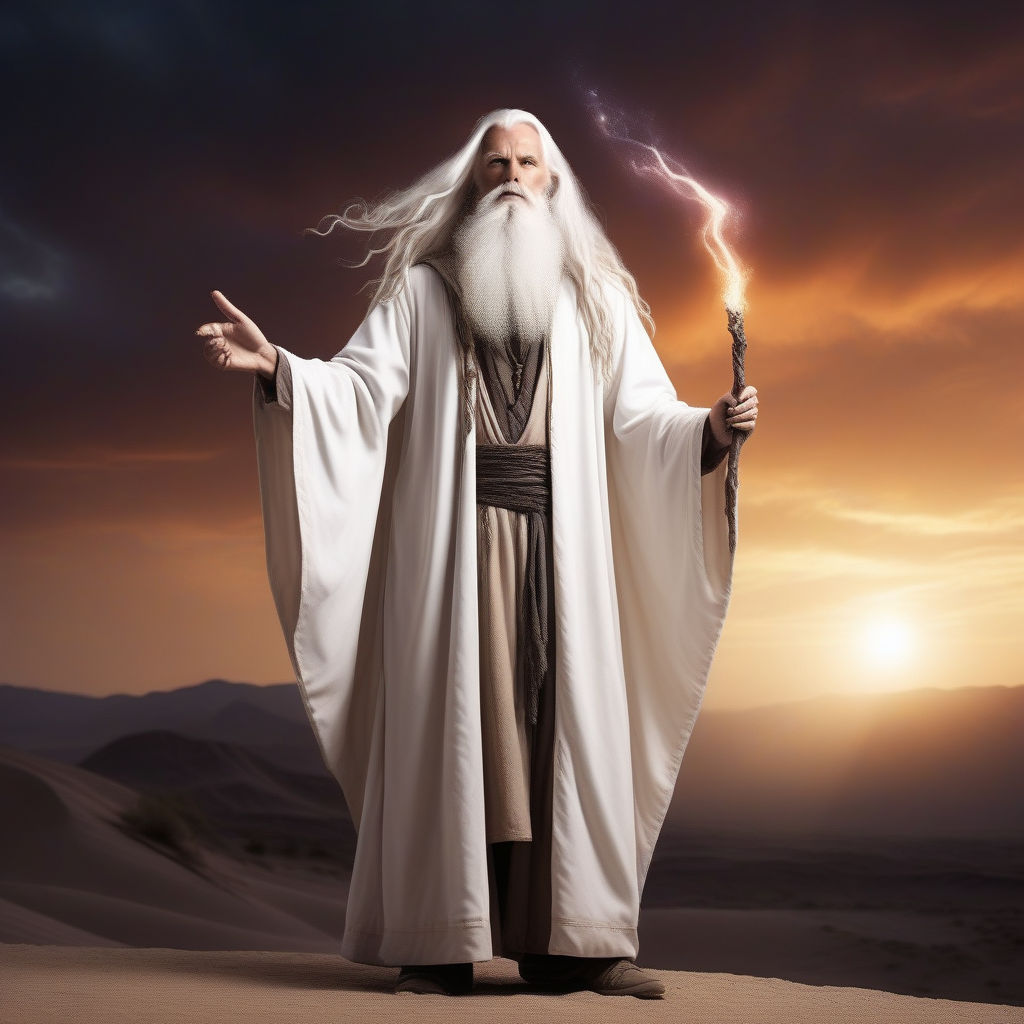 A full body wizard with white beard by BATALHA ESPIRITUAL - Playground