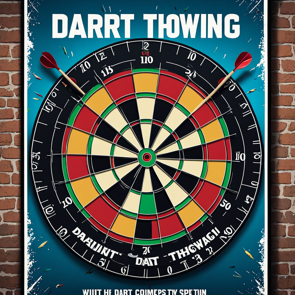 Promotional poster for a dart throwing competition without t... by 봉석현 ...