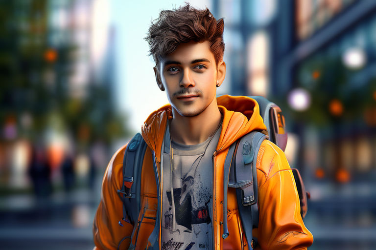 Character modelling of college going tech guy by Thiago Santos Araújo ...