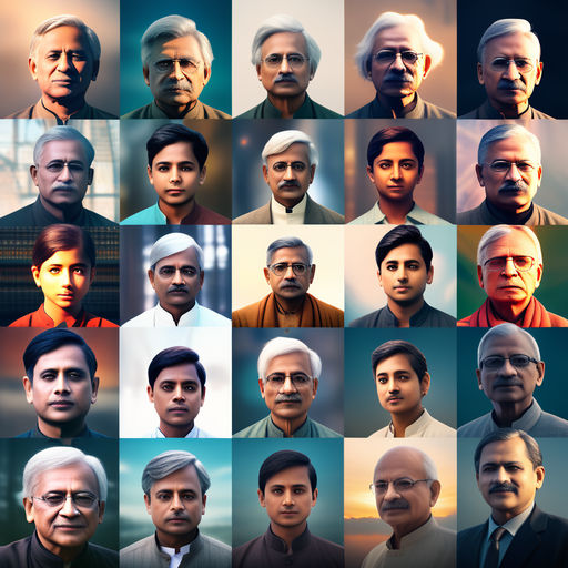 A collage showcasing snapshots of famous personalities like ... by ...