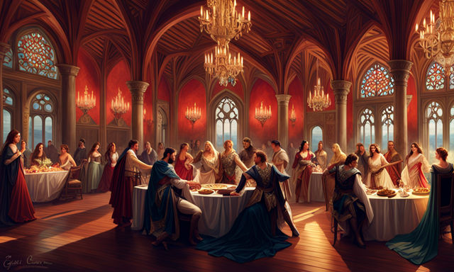 Medieval feast in a decrepit banquet hall by Max Vecchio Bastardo ...