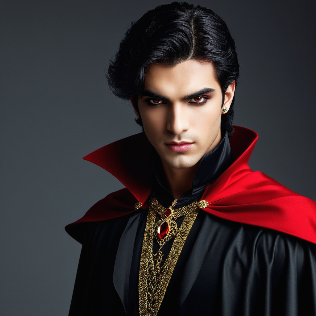 Beautiful male. 22 years old. vampire. arabic. red eyes. dar... by ...