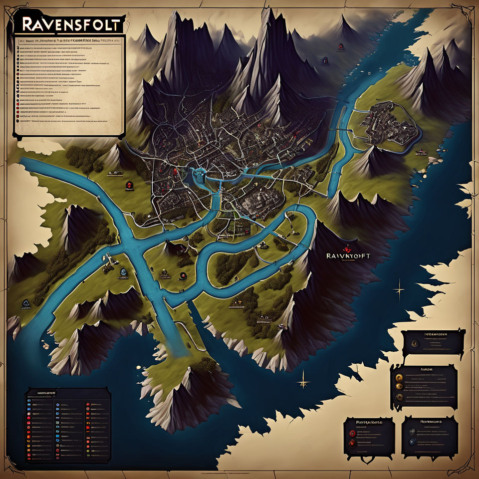Professional modernized map of Ravenloft by Monopoliz ___ - Playground