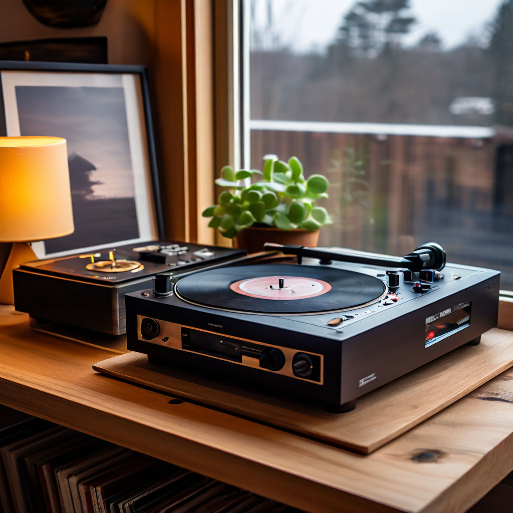 A simple and modern record player setup by Rasmus Helbo - Playground