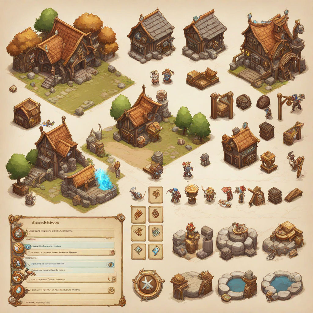 Detailed Ragnarok Online-inspired RPG game UI elements by Jose Parada ...