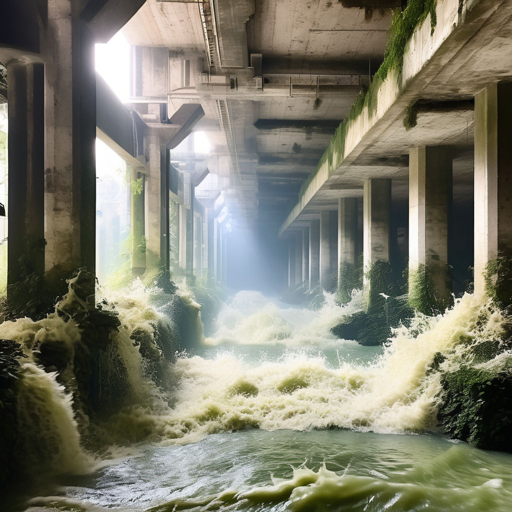 Underground big colossal fast furious river mud deep water f... by ...