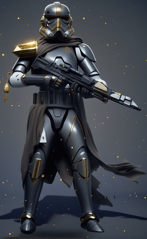 White and Golden Purge Trooper Star Wars by Moon Man - Playground