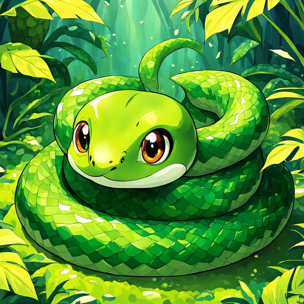 Cartoonish cute snake 可愛 頭大大的 by dasd dasd - Playground