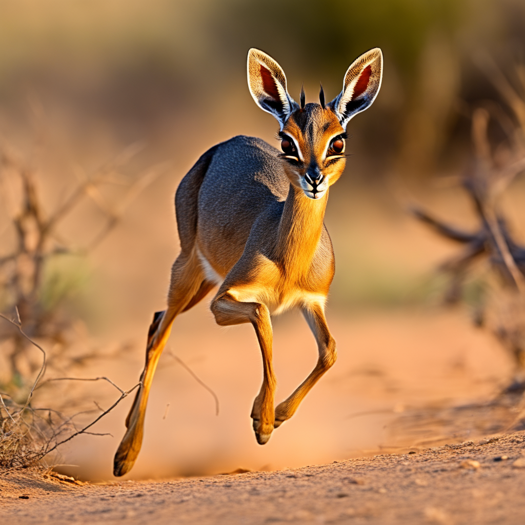 Dik-dik running in africa plains clear image Camera settings... by ...