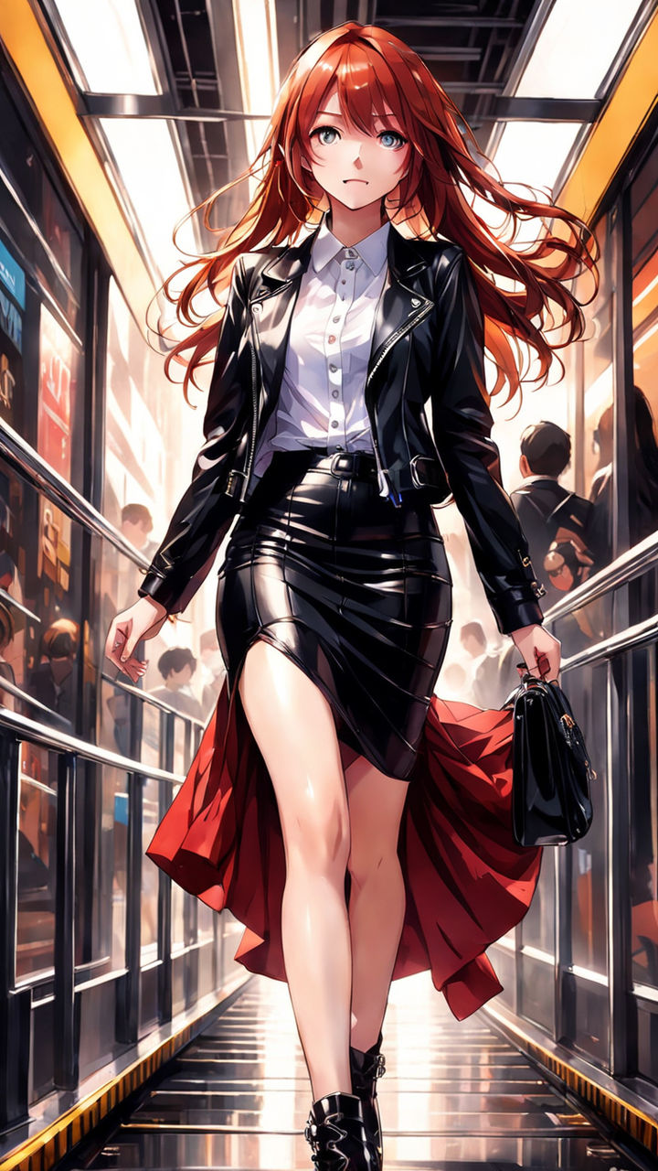 Confident and stylish thick realistic anime girl descends th... by ...