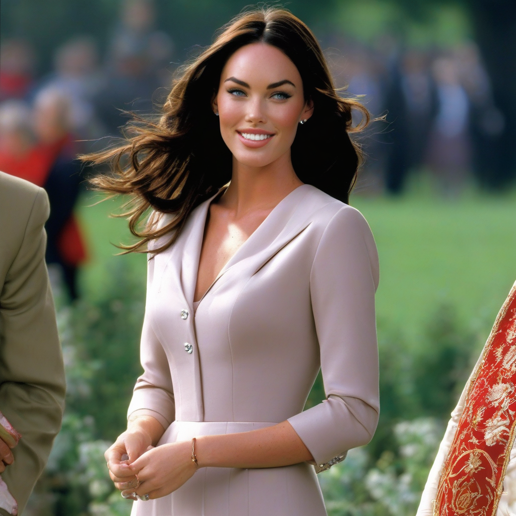 Young Megan fox smiling with updo as kate middleton with str... by Jenn ...