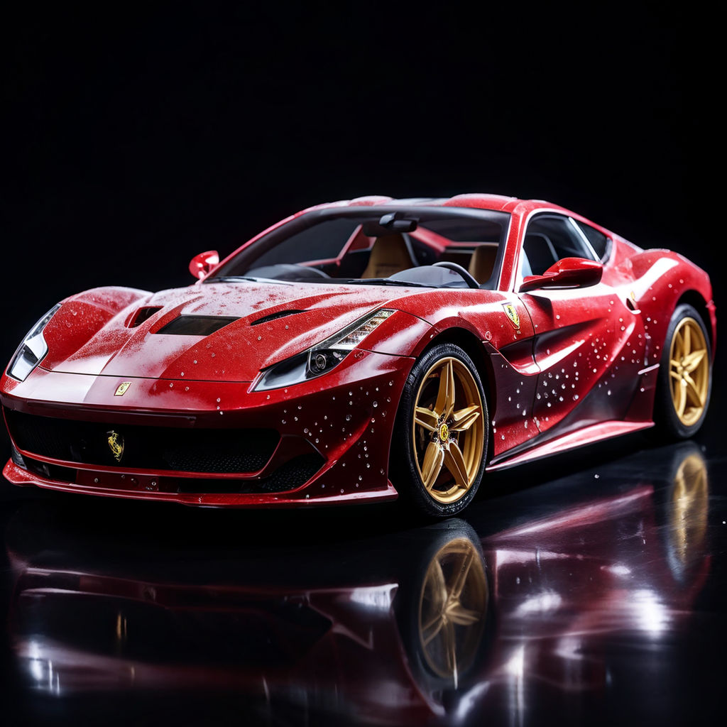 3d embossed decorated ferrari car 21 Dimensional Paintings ... by Abdul ...