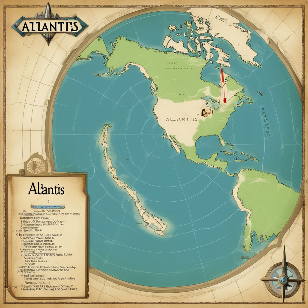 A map showing the potential location of Atlantis. by Salman Faresi ...
