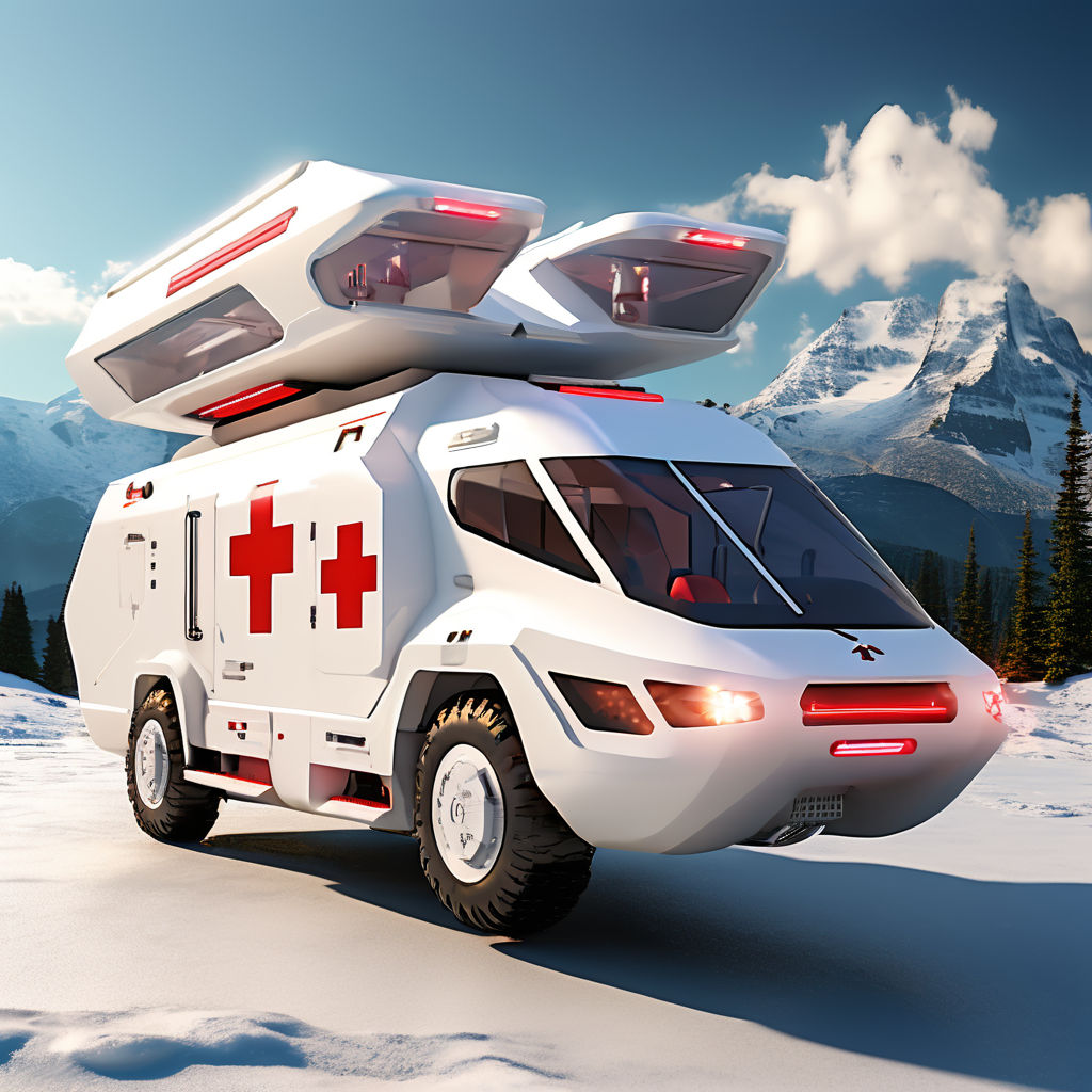White hover ambulance truck in action by Amazing Offers - Playground