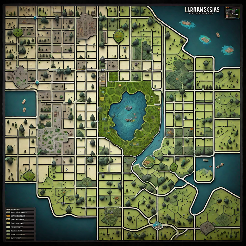 Top-down large city map by Adam Christian - Playground