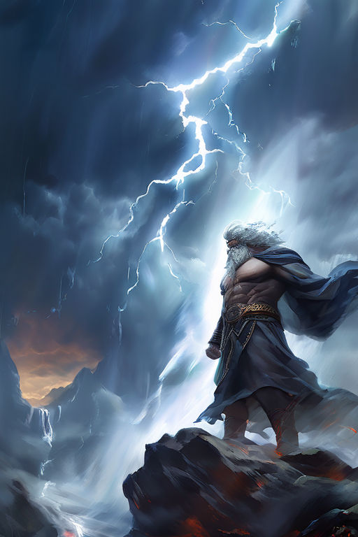 Zeus Confronting CronusPrompt: "Show a grown Zeus by Ace Ace - Playground