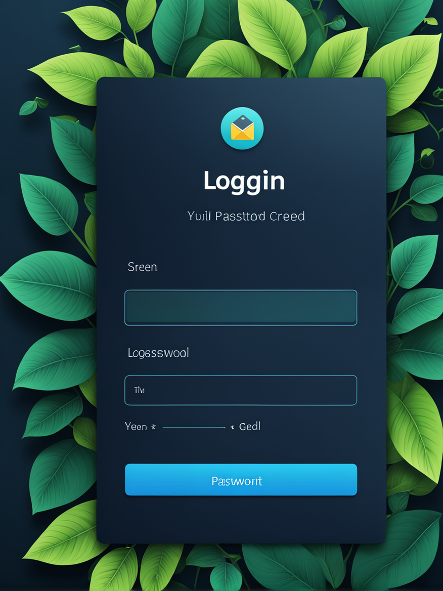 Create a beautiful login screen with email input and passwor... by ...