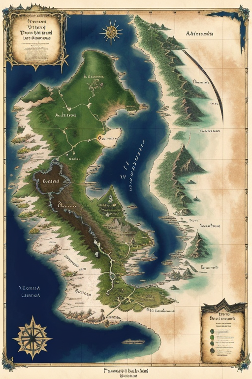 A fantasy map of a destroyed world by ellysonangor87 - Playground